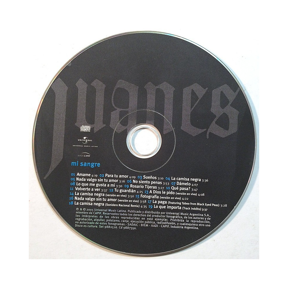 Juanes Mi Sangre 2CD - kanneton CD