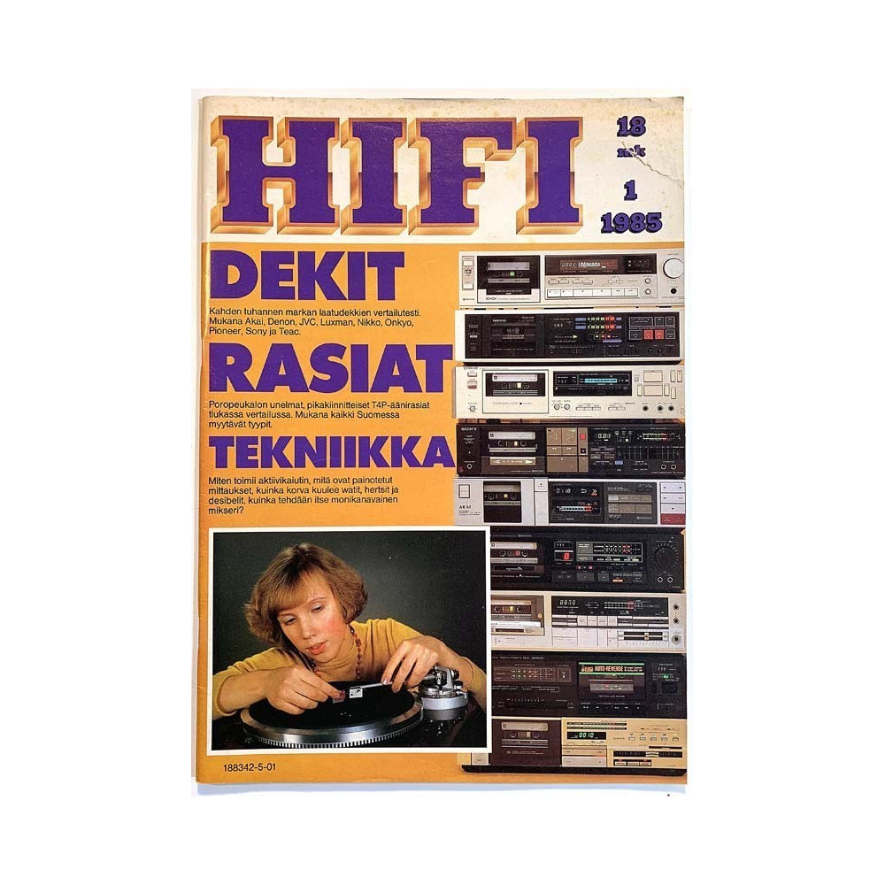 Hifi-lehti begagnade magazine, år 1985