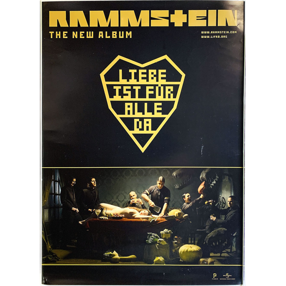 Rammstein, Liebe ist für alle da Promoposter 50cm x 70cm - Käytetty juliste