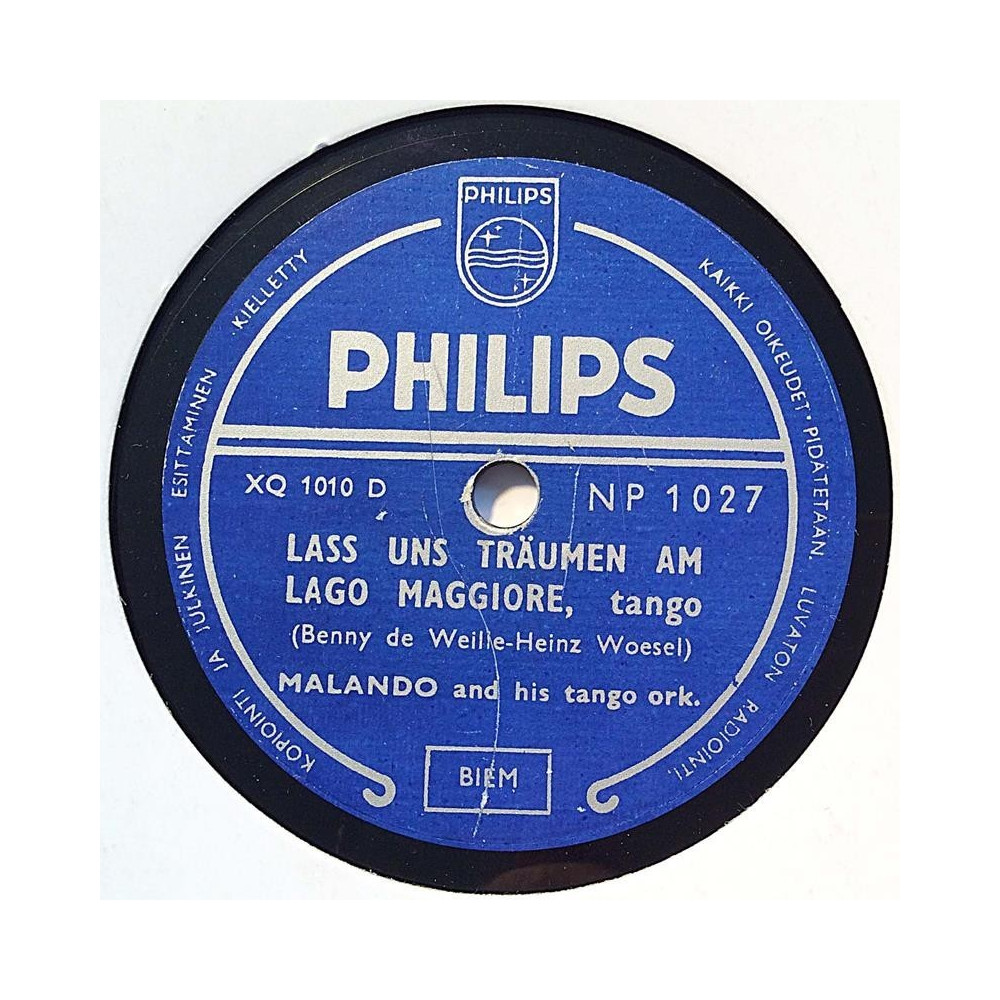 Malando and his tango ork. Lass uns träumen am lago Maggiore ...