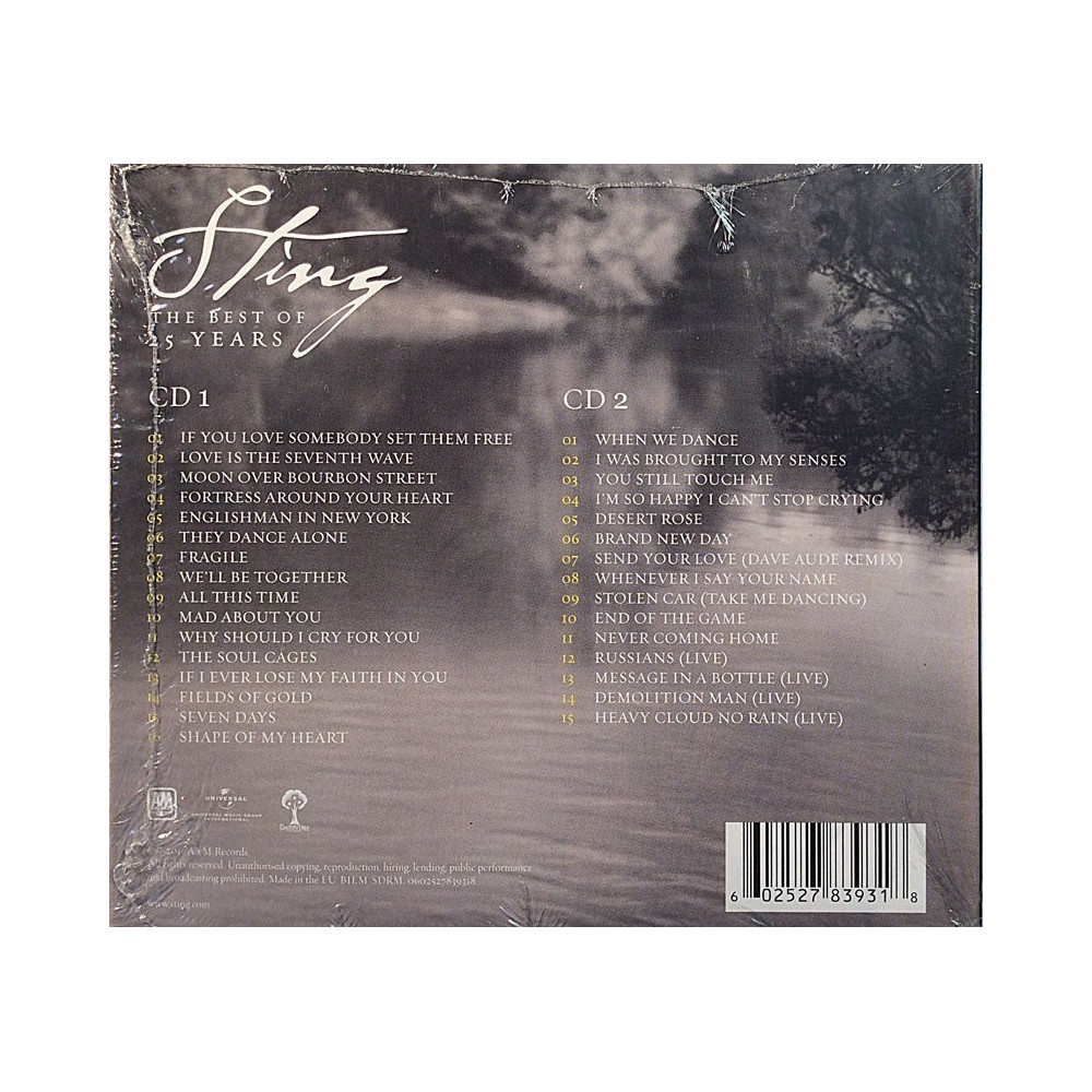 Sting The Best Of 25 Years 2CD - uusi CD