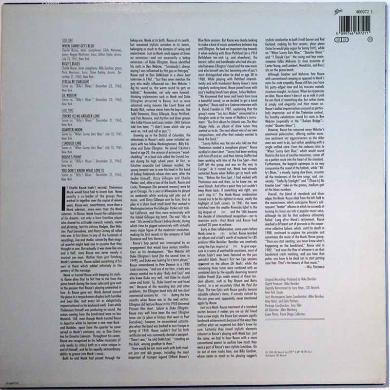 Charlie Rouse Unsung Hero - LP