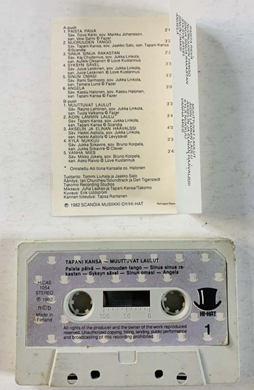 Kansa Tapani Muuttuvat laulut - Kasetti