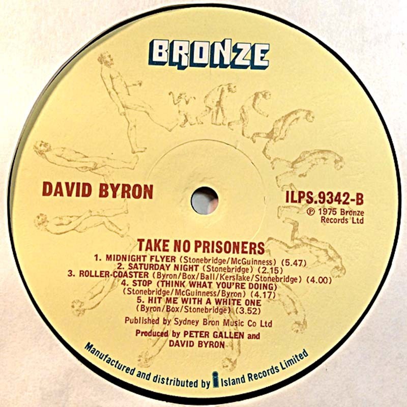 Byron David Take no prisoners - kanneton LP